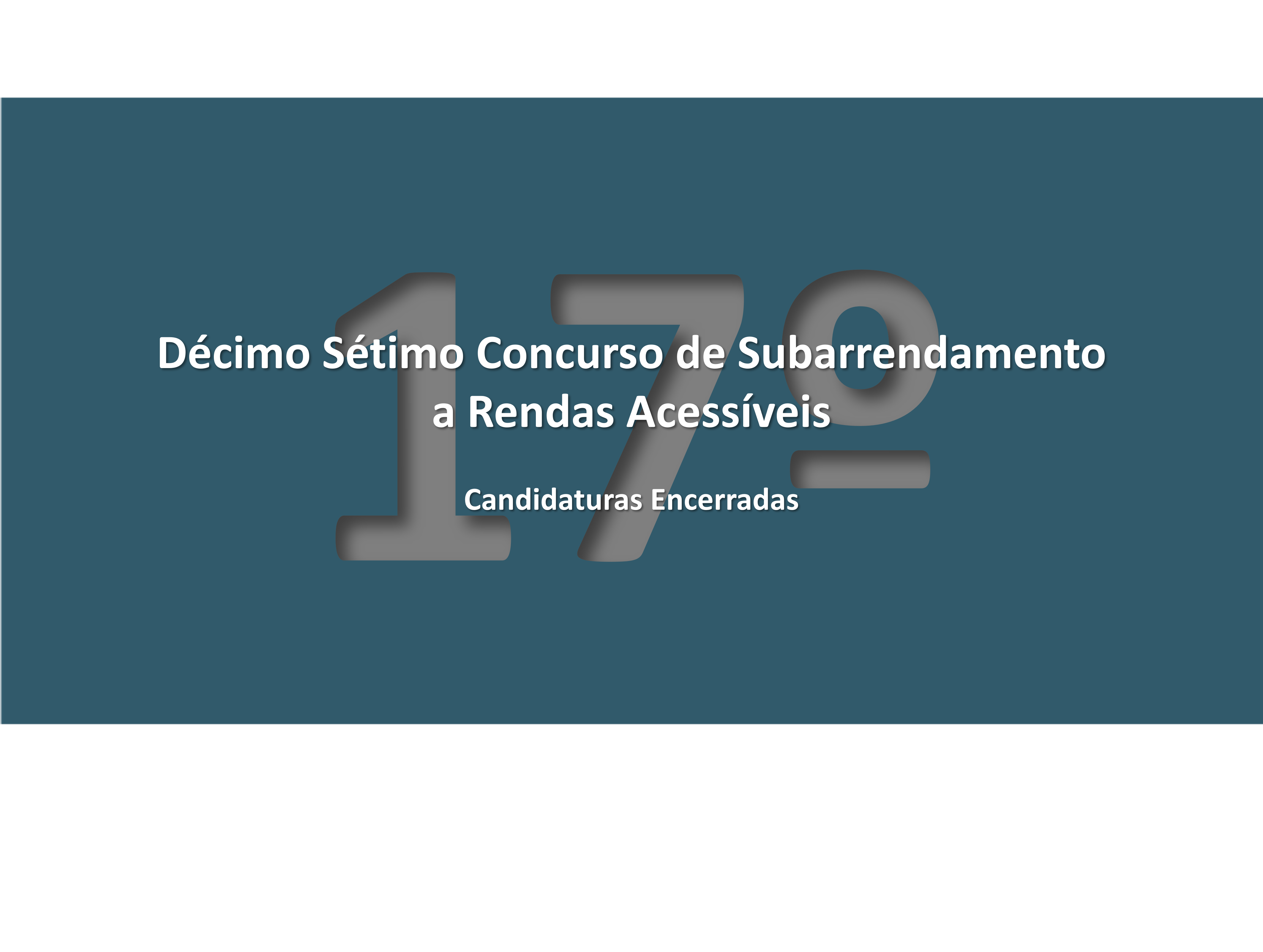 Décimo Sétimo Concurso para Subarrendamento a rendas acessíveis | Porto ...